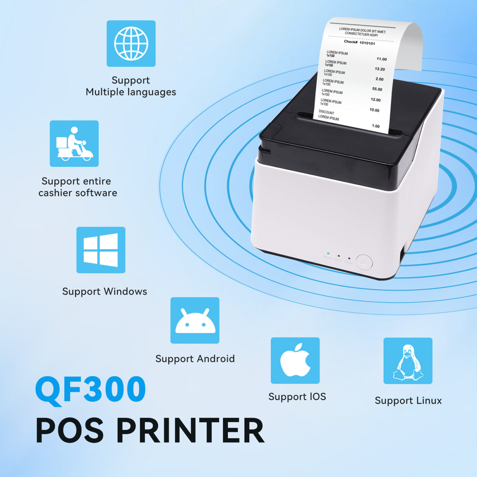 QF300 80MM Receipt Printer | AIMO