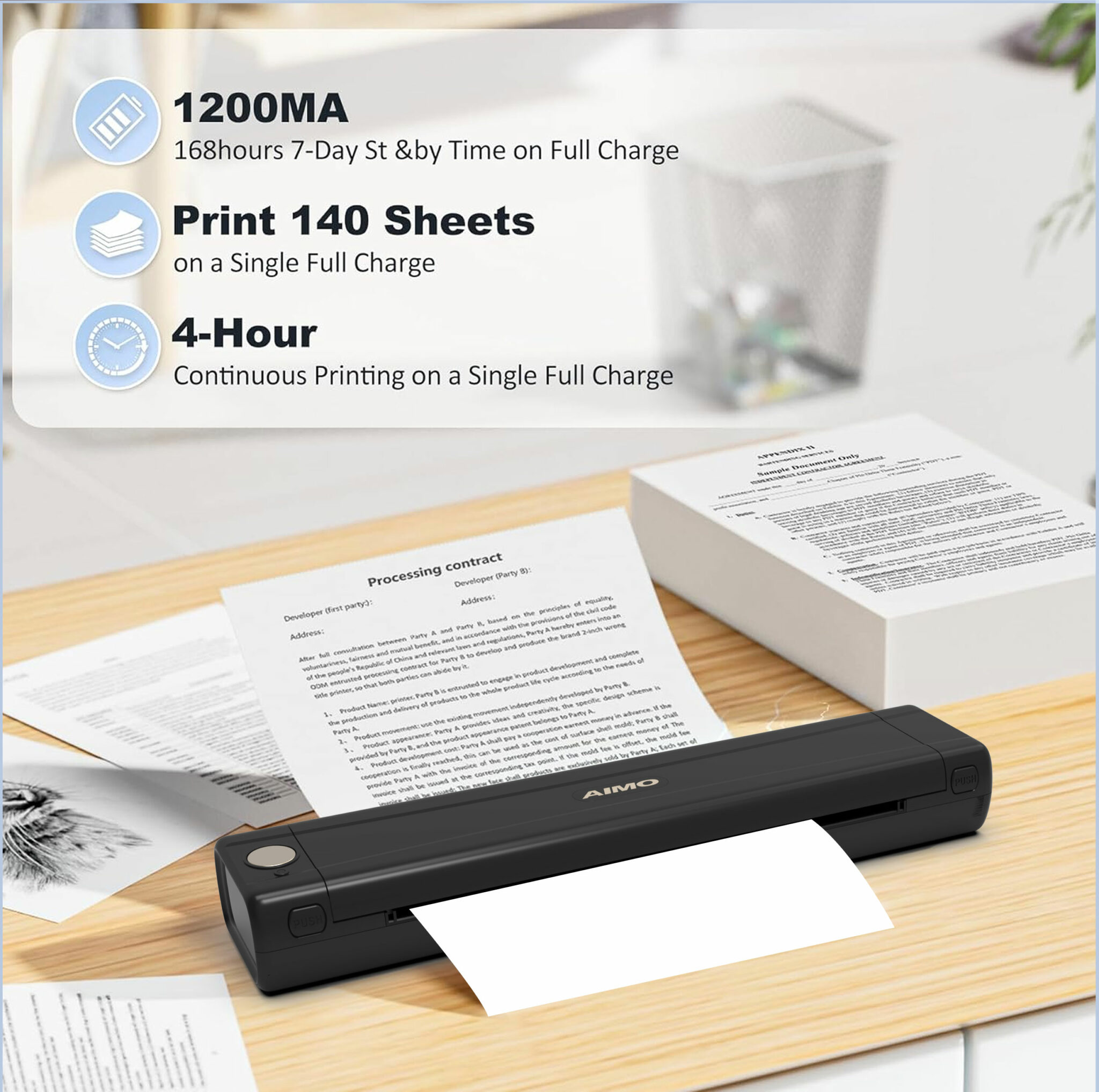 M08E Portable Thermal Printer | AIMO