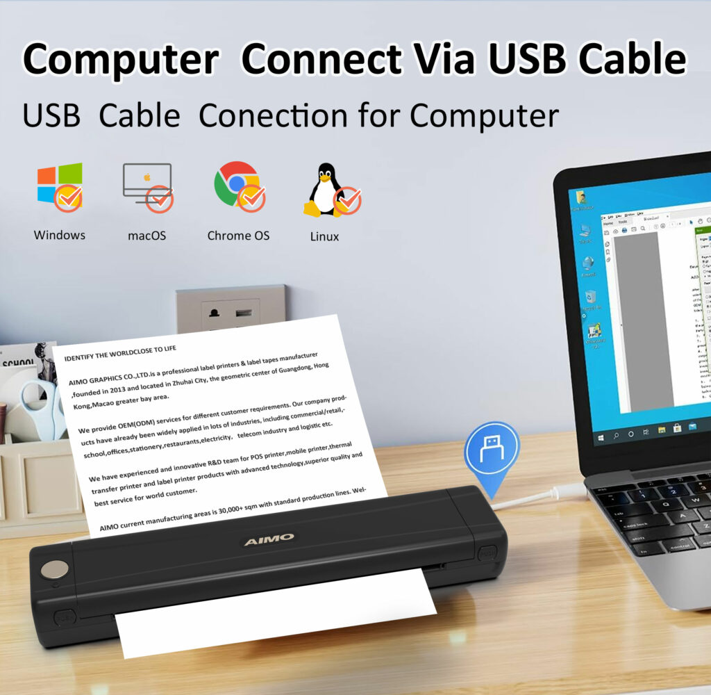 M08E Portable Thermal Printer | AIMO